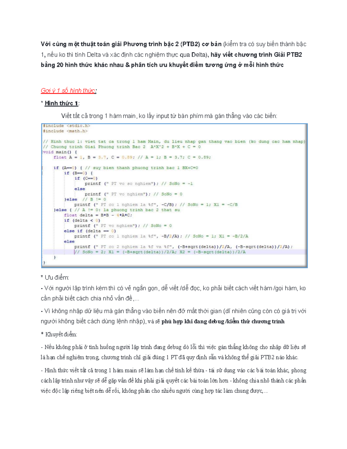 20 cách giải Phương trình bậc 2 PTB2 với phân tích chi tiết - Studocu