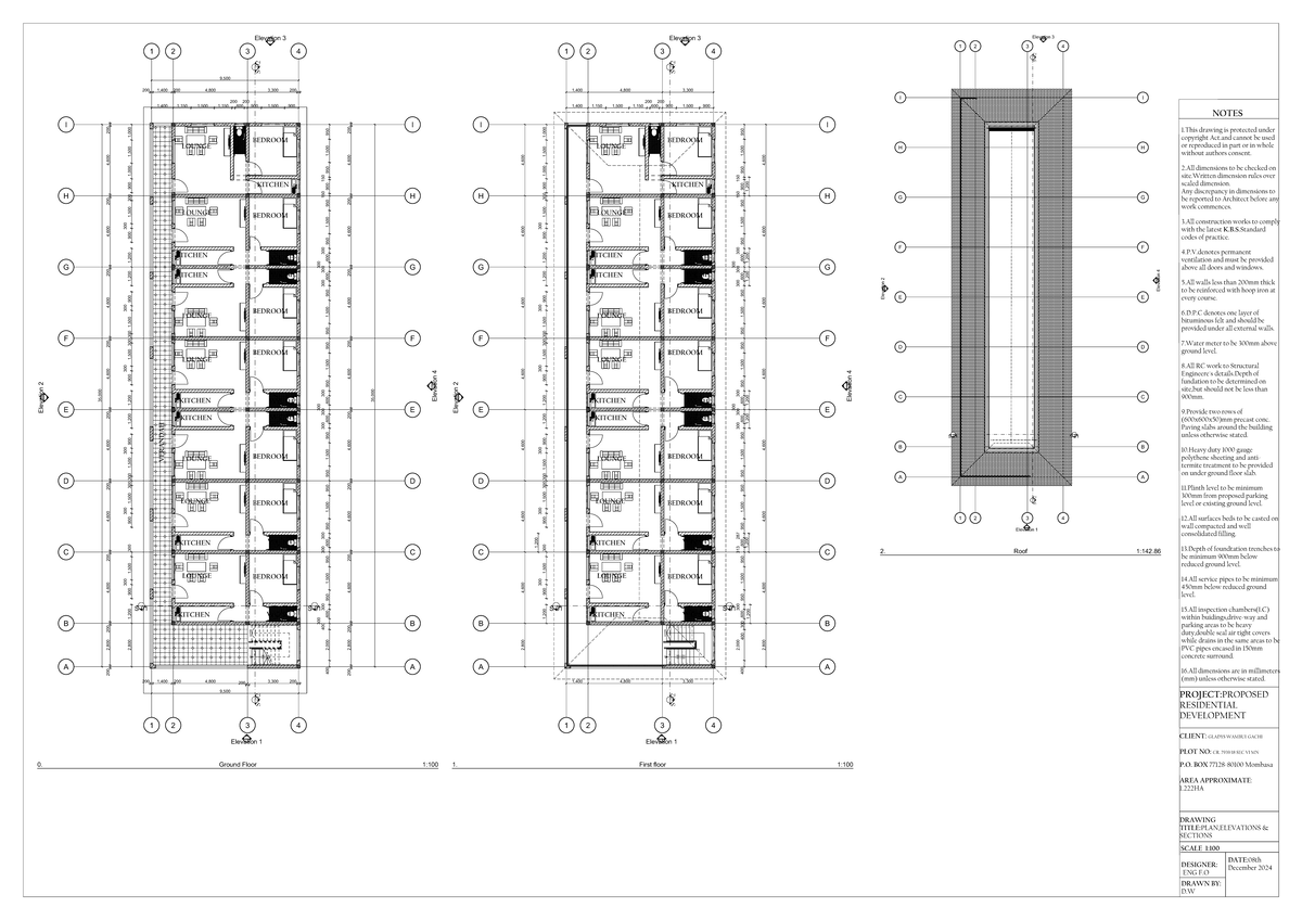 Proposed Residential Development Elevations & Sections (Course Code ...