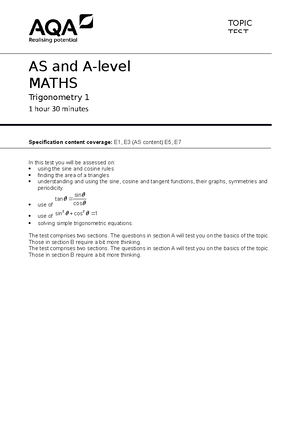 Edexcel A level Maths formula book - Pearson Edexcel Level 3 Advanced ...