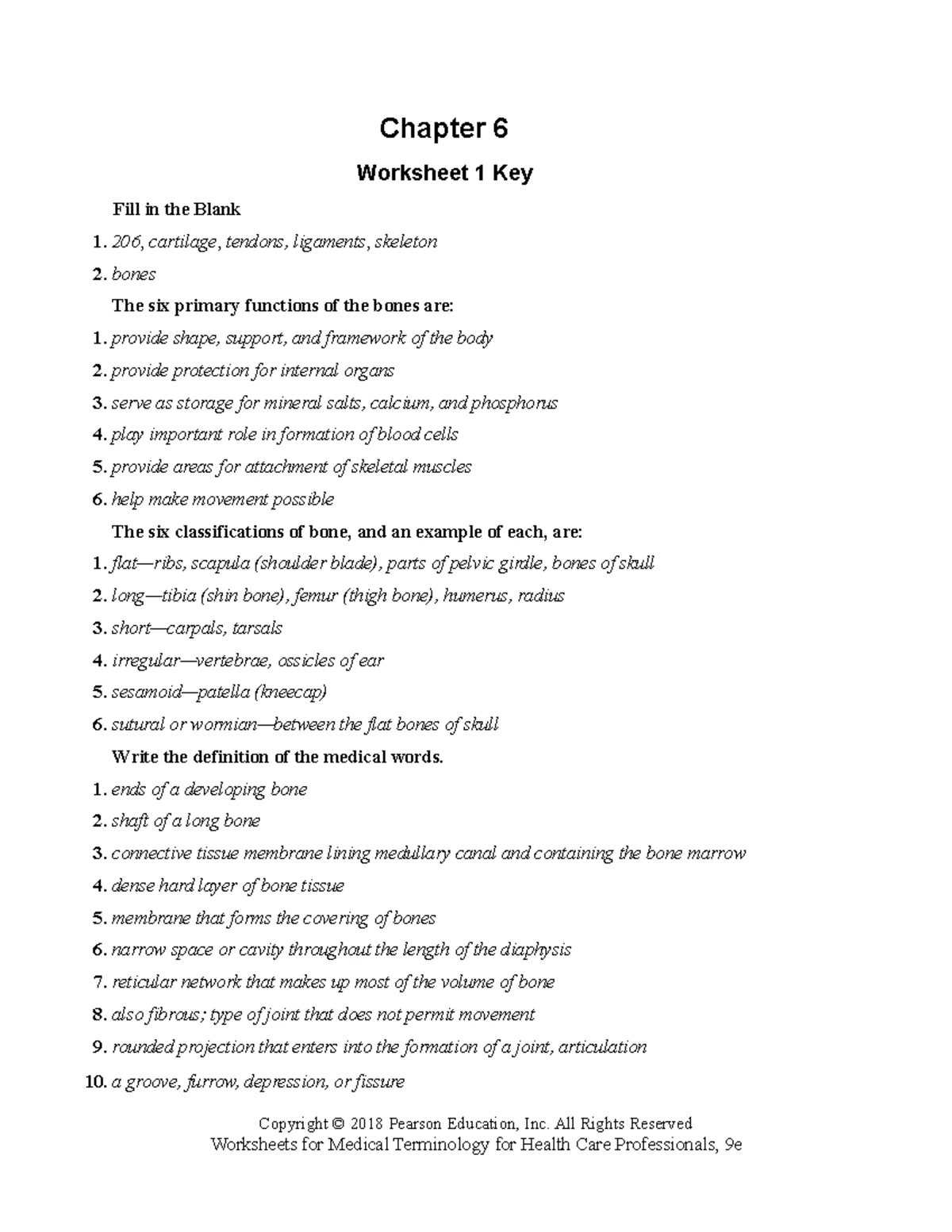 Chapter 1 Worksheet - Chapter 1 Introduction to Medical Terminology ...