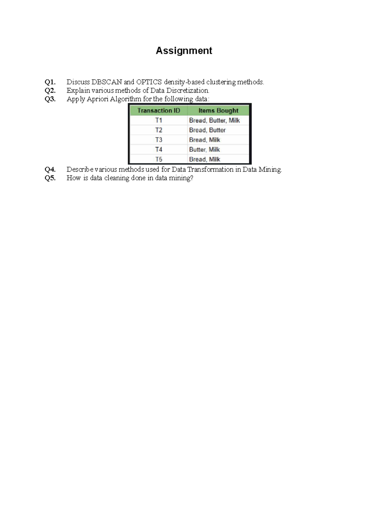 Data Warehousing Assignment Data Warehousing And Data Mining