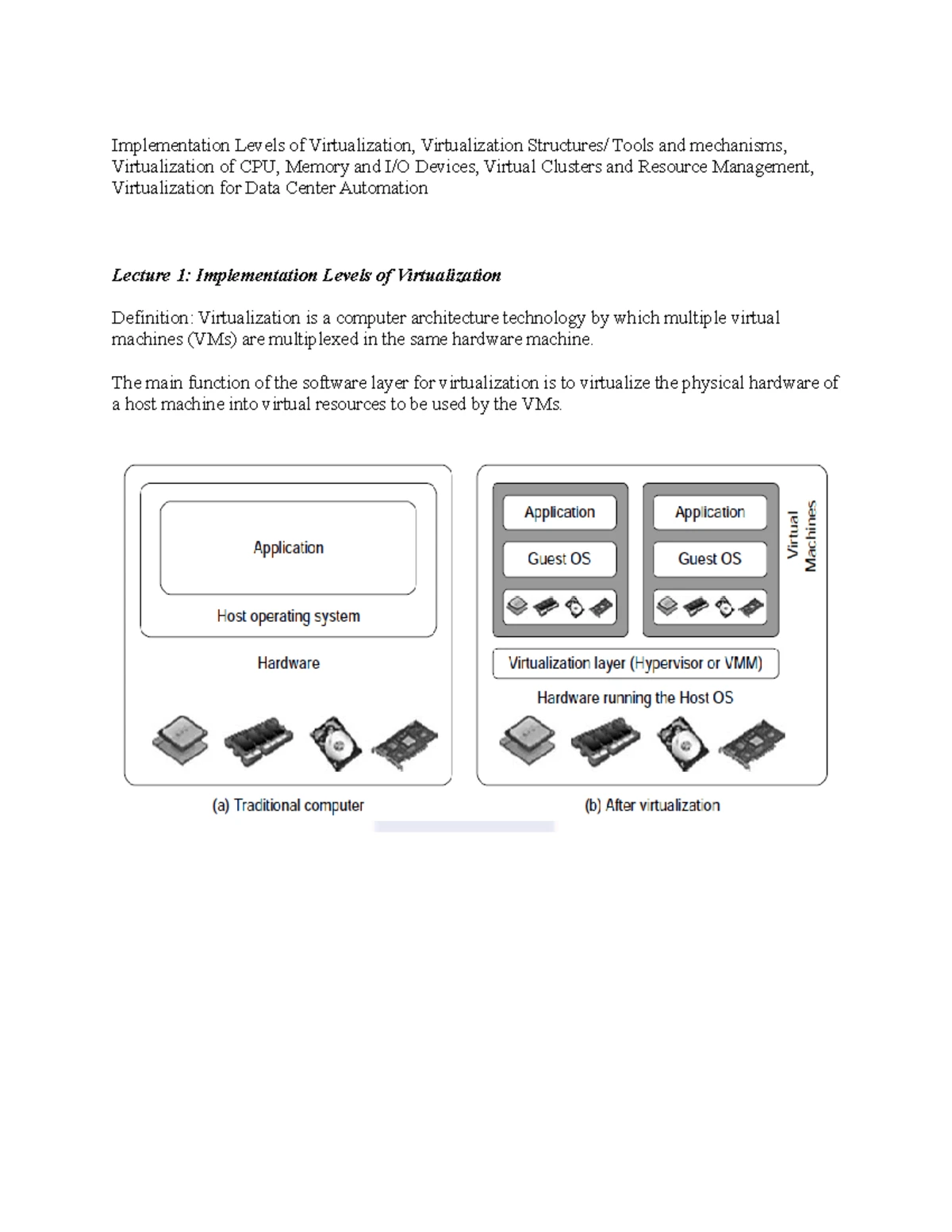 CC UNIT-1 PART-2 - Notes - Implementation Levels of Virtualization ...
