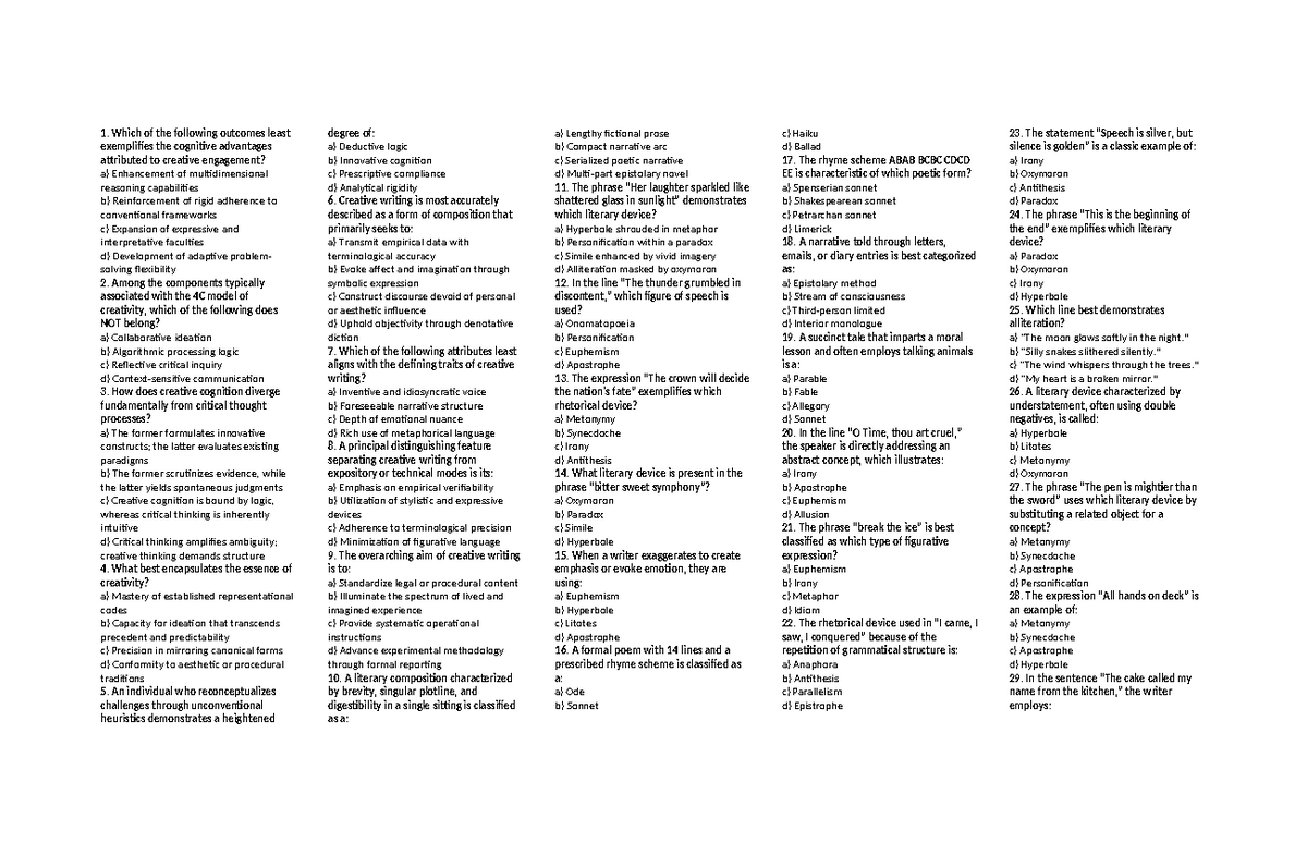 Creative Remedial - Lecture Notes (CR-101) - Studocu
