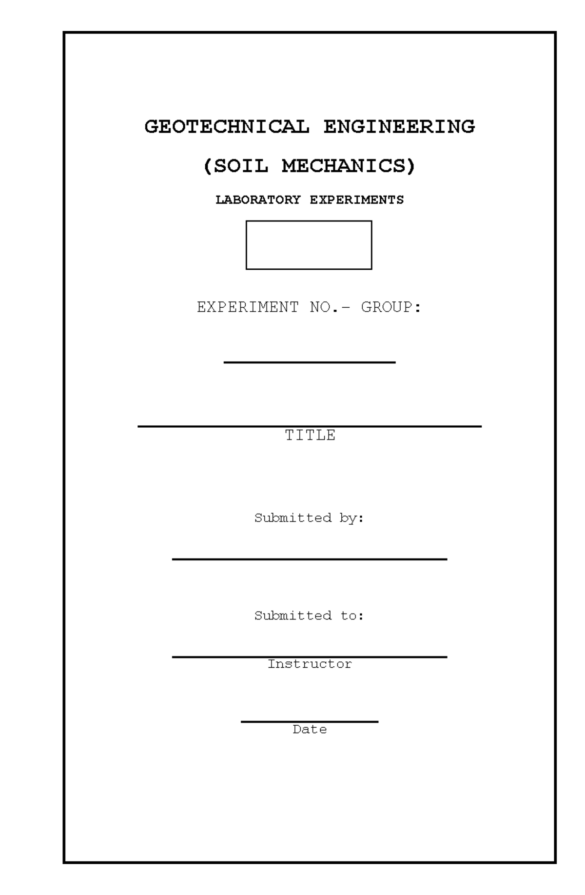 Liquid Limit Test - Expt CE153 - Geotechnical Lab Report - Studocu