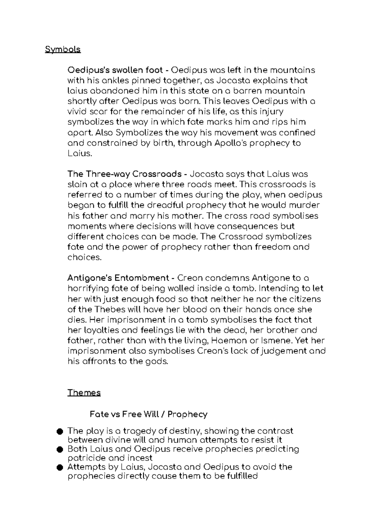 Oedipus the King: Symbols, Themes & Background Analysis (ENG 101) - Studocu