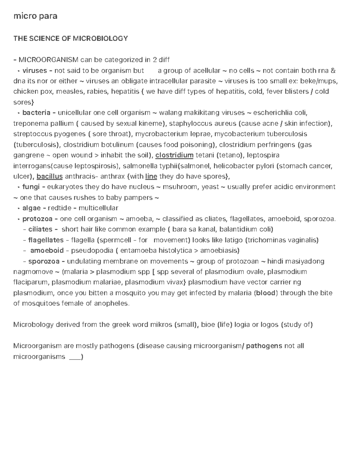 Microbiology - Lecture Notes for Review and Study Guide - Studocu