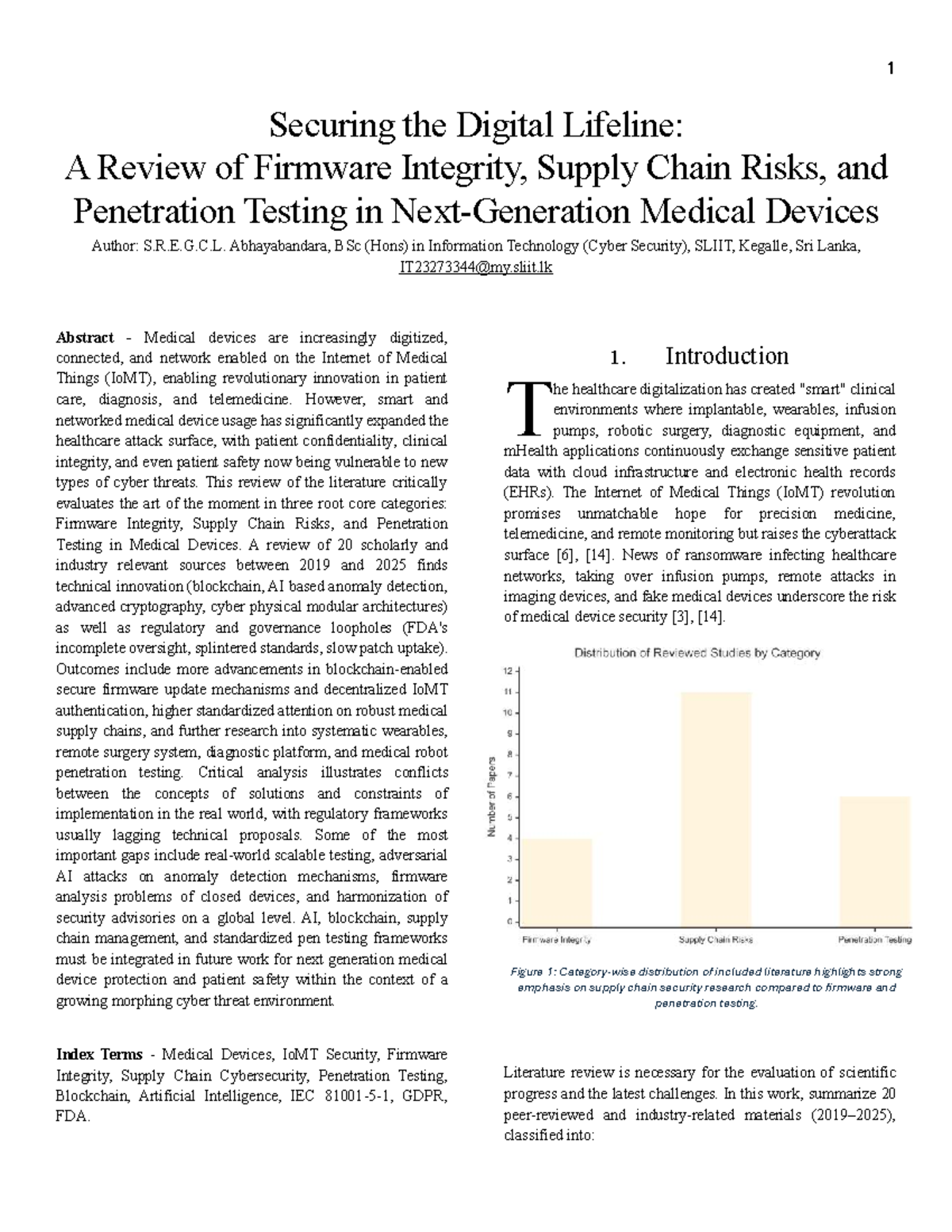 Securing Medical Devices: A Literature Review on Firmware, Supply Chain ...