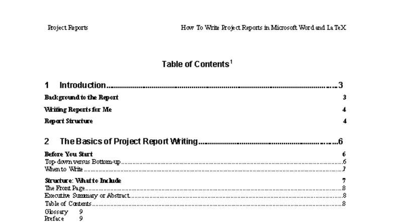 Project Reports: Writing Guidelines for Microsoft Word & LaTeX - Studocu