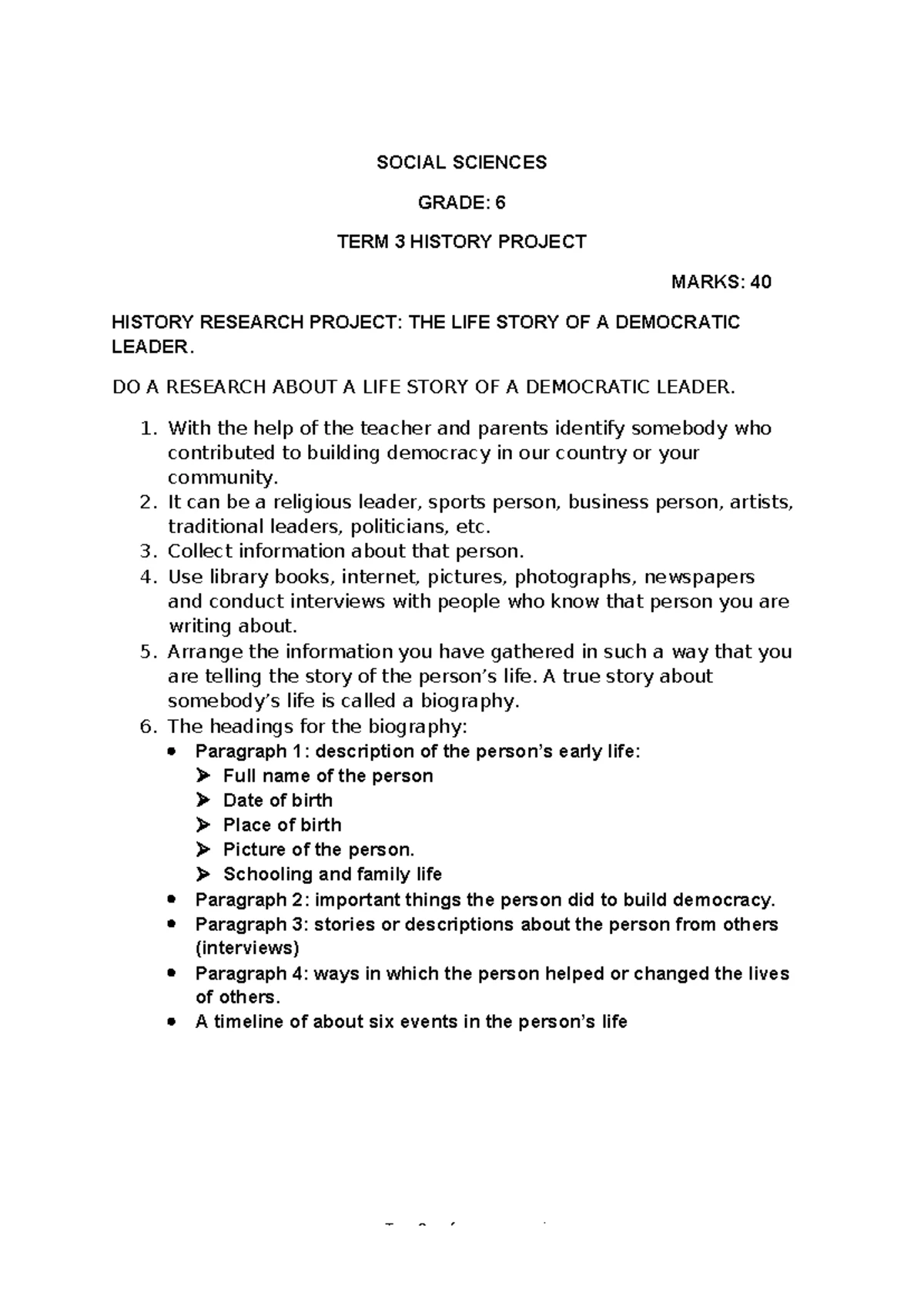 Grade 8 Geography June Exam 2025 - Social Sciences (75 Marks) - Studocu
