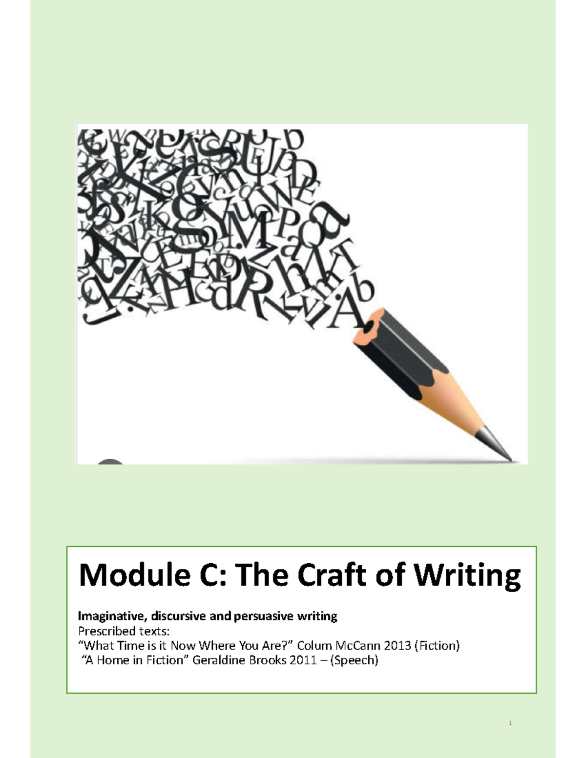Module C: The Craft of Writing - Imaginative & Persuasive Techniques ...