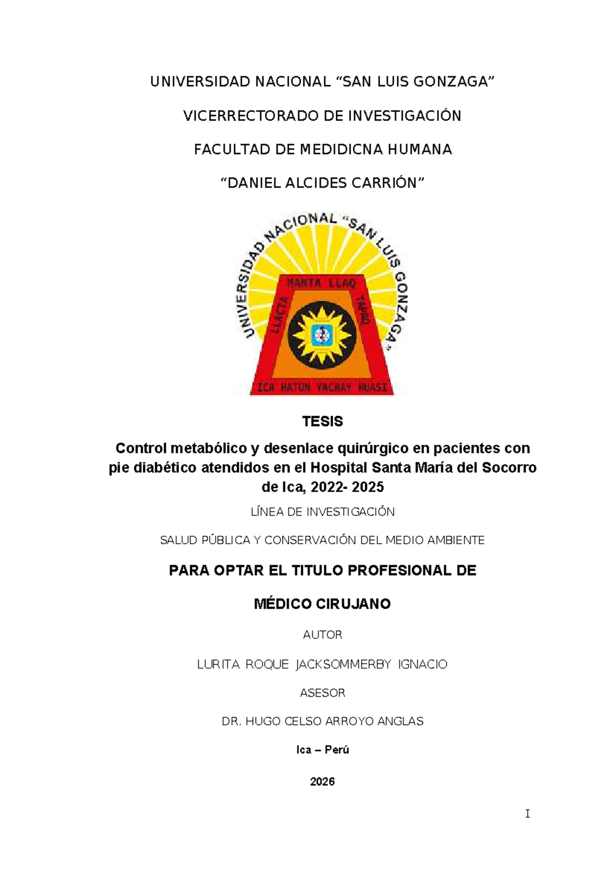 Tesis 2025: Control Metabólico y Severidad del Pie Diabético en Ica ...