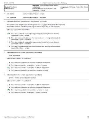 [Solved] The sum of the deviations around the mean is what - Applied Finite Mathematics (MAT130 ...
