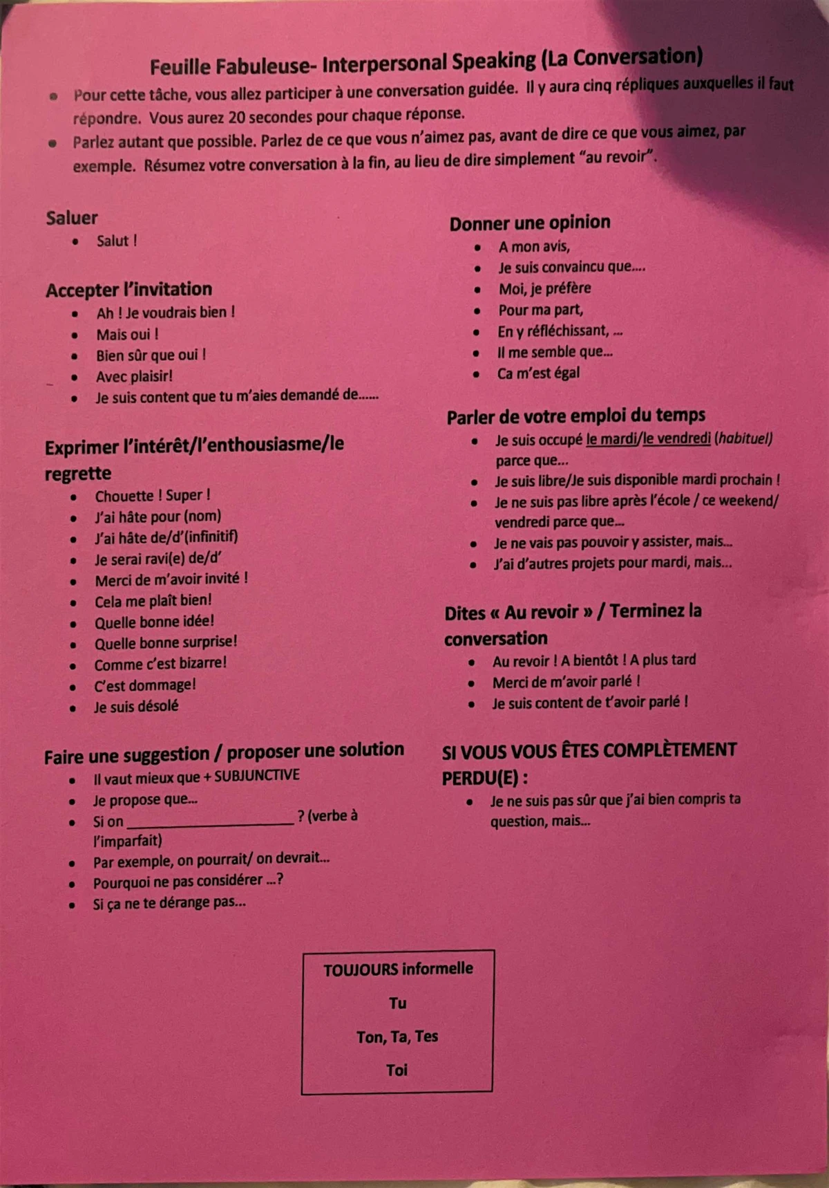 2019 AP® FRENCH LANGUAGE & CULTURE Free-Response Practice Essay 2 - Studocu
