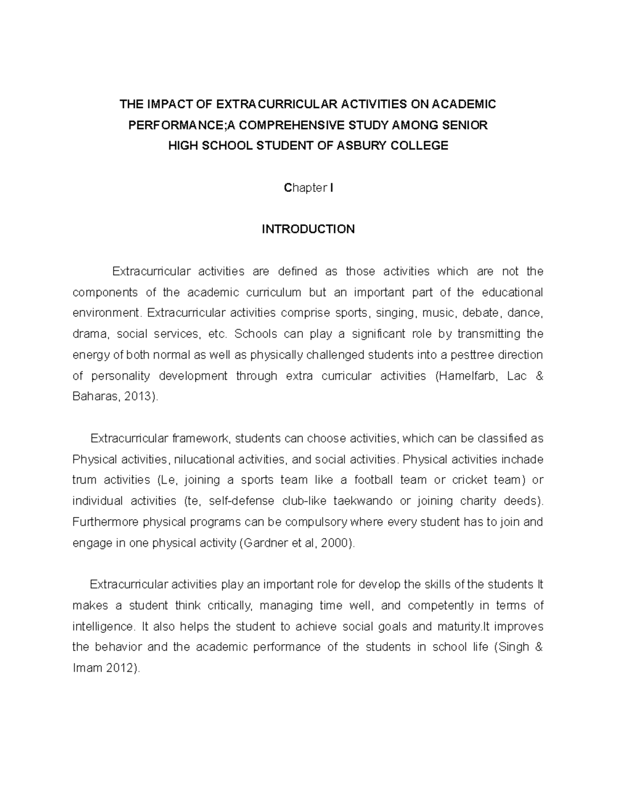 The Impact of Extracurricular Activities on Academic Performance: A ...