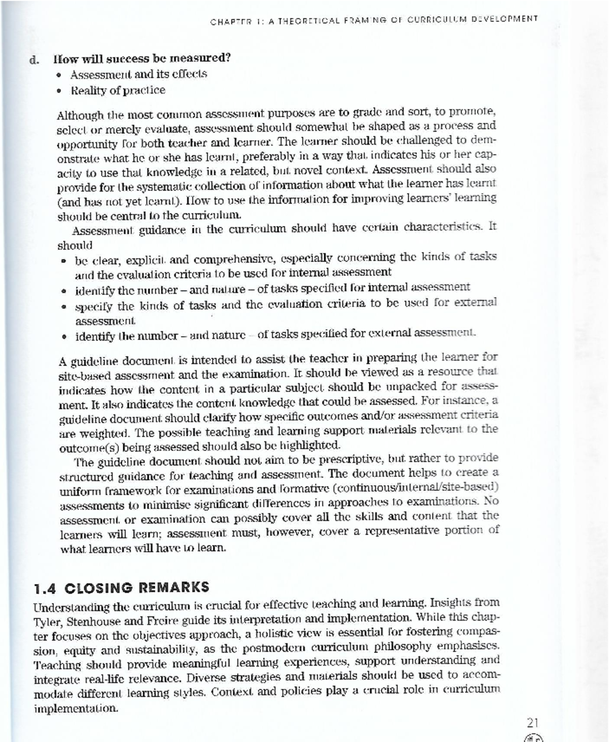 CHAPTER 1 & 2: CURRICULUM DEVELOPMENT & CONTEXTUAL INFLUENCES (CUS ...