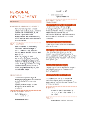 Perdev Q1 Exam - First Quarter examination - Republic of the ...