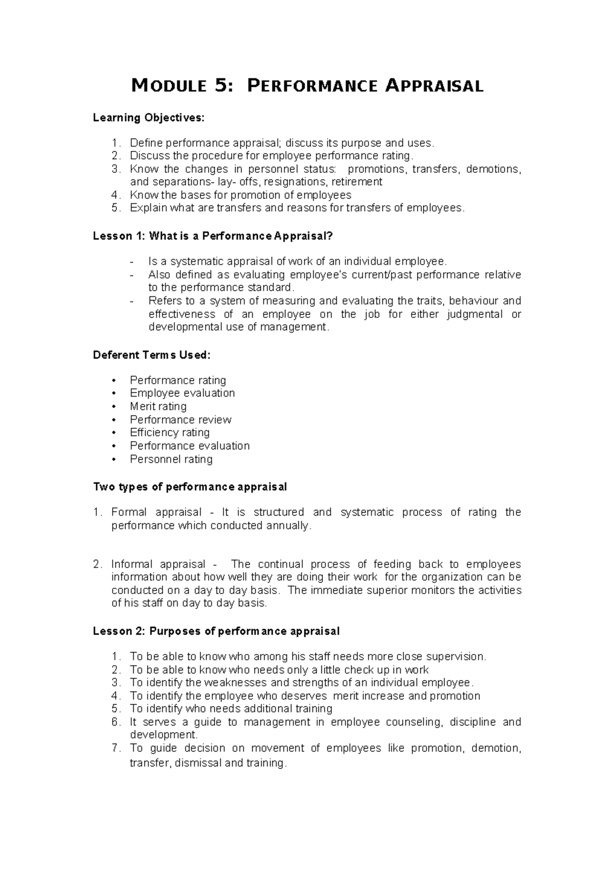 HRM Module Five - Human Resource Management (BOM001) - MODULE 5 ...