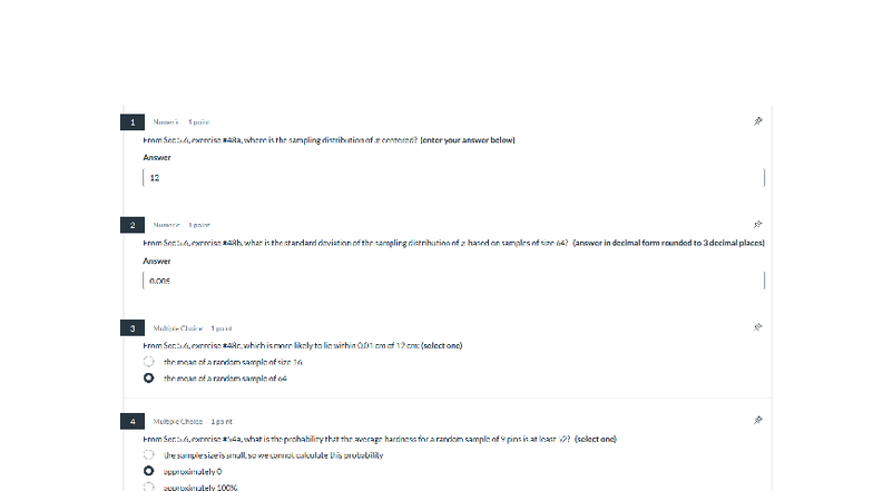 Stats Assignment 5 Answers: Sampling Distribution Exercises - Studocu