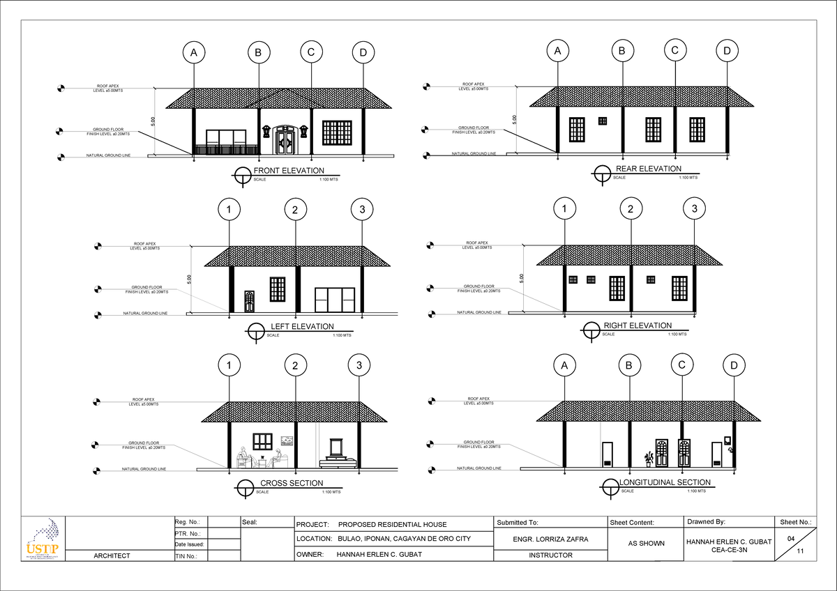 4-AR - Proposed Residential House Plans and Elevations - Studocu
