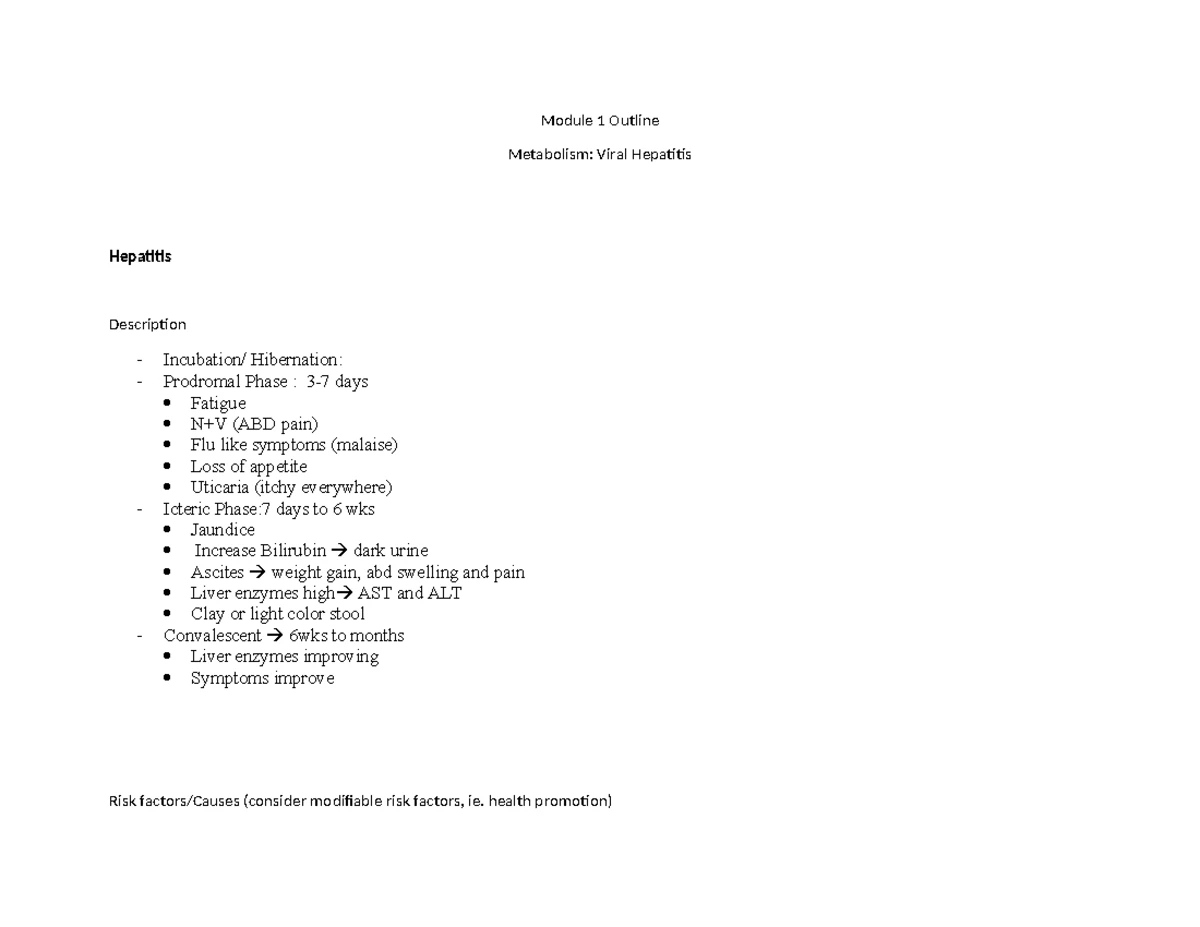NUR 210 Module 1 Outline: Understanding Obstructive Sleep Apnea - Studocu