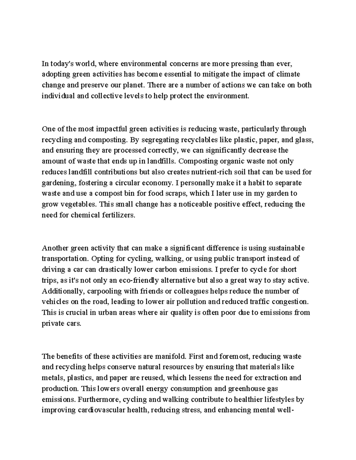 T4 Environmental Awareness: Green Activities for a Sustainable Future ...