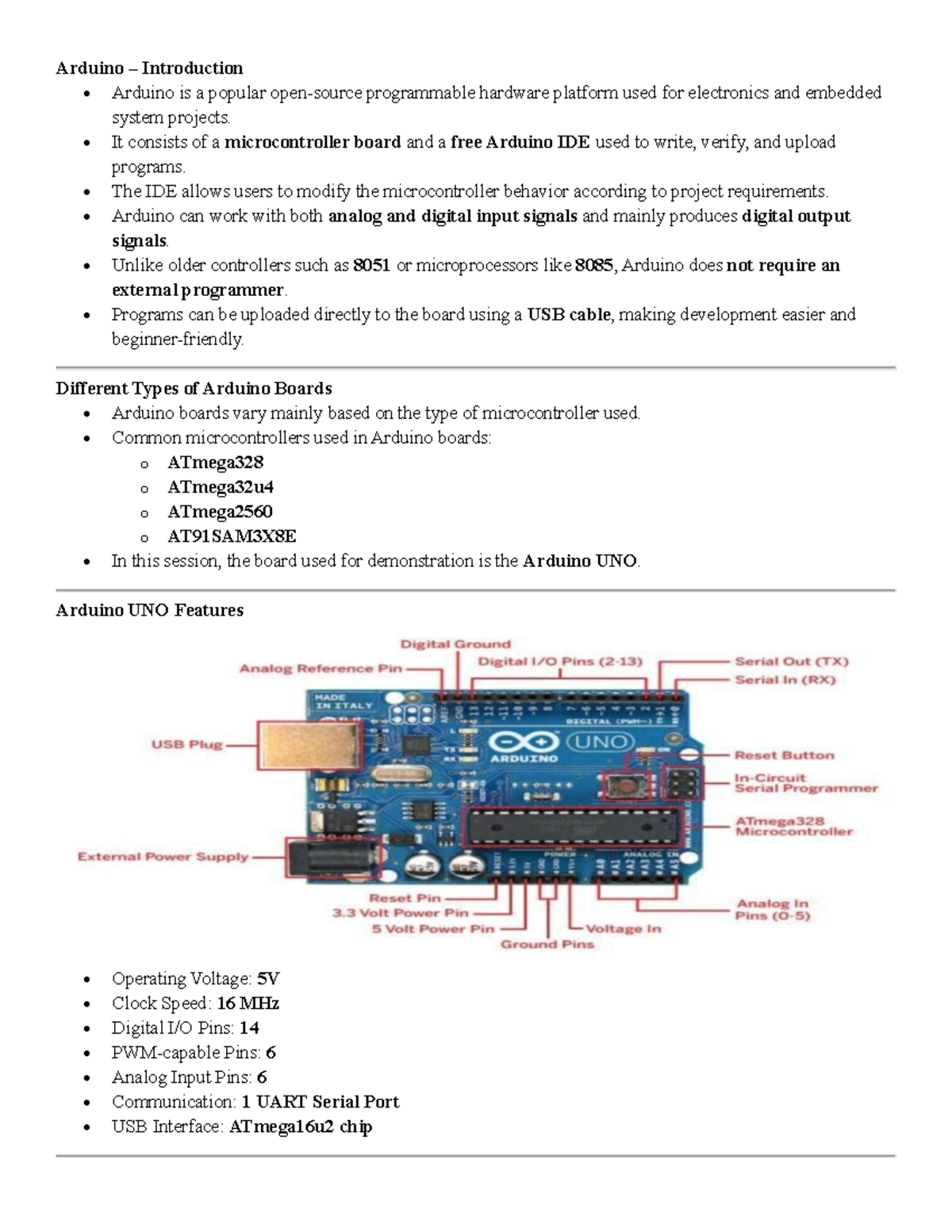 Arduino Basics: Introduction to Arduino UNO and Programming (CS101 ...