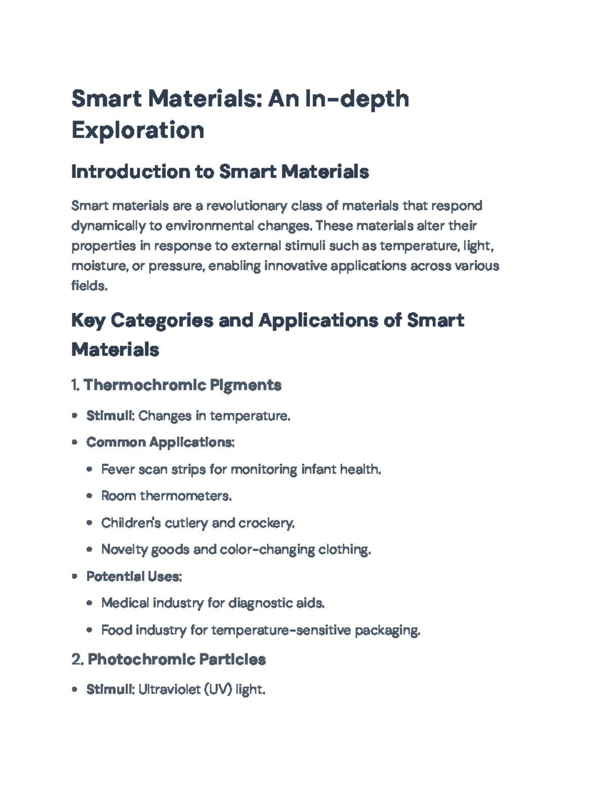 Innovative Uses of Smart Materials: Applications and Design Insights ...
