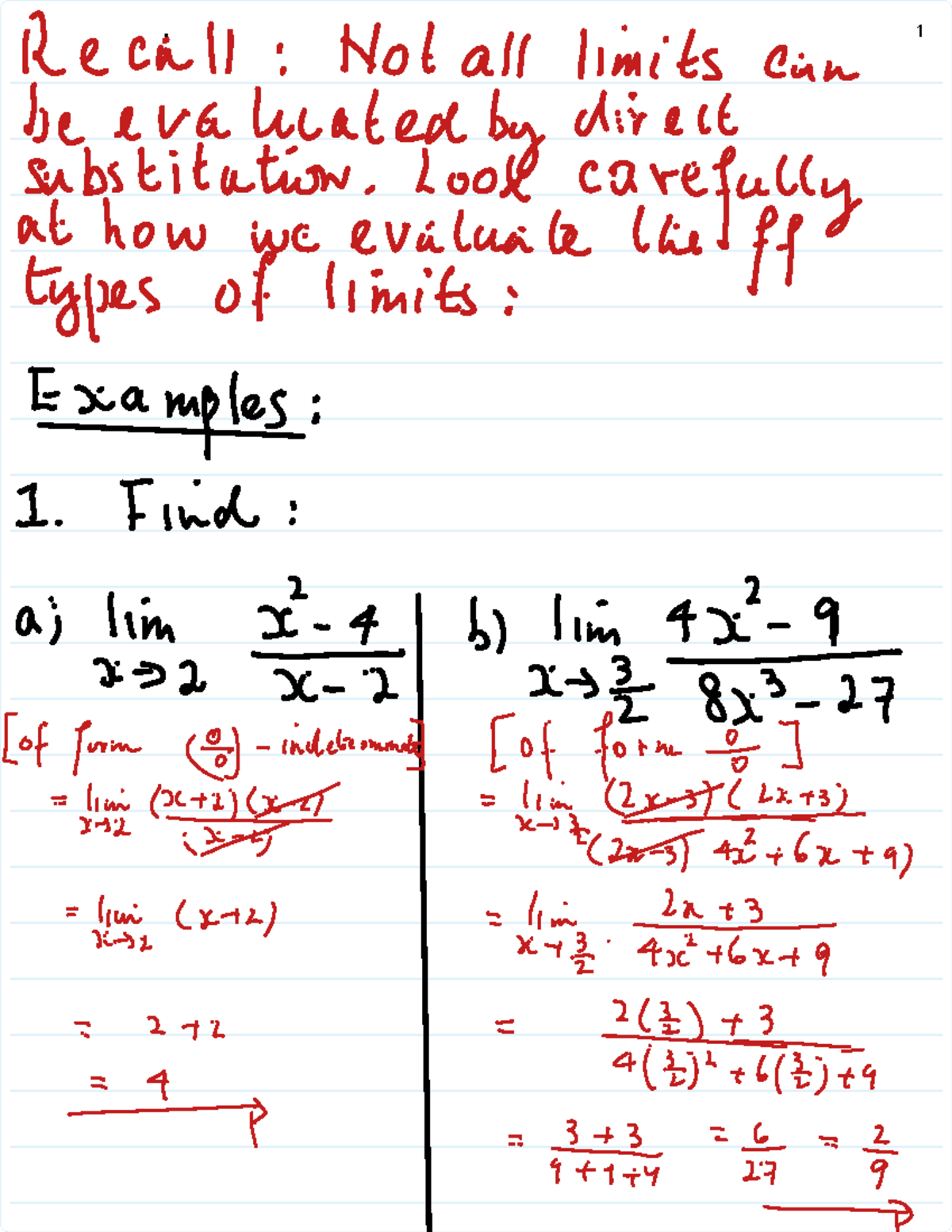 Week 7 Lecture Notes: Understanding Limits in Calculus - Studocu