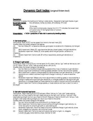 Tinetti Balance Assessment Tool - TINETTI BALANCE ASSESSMENT TOOL ...