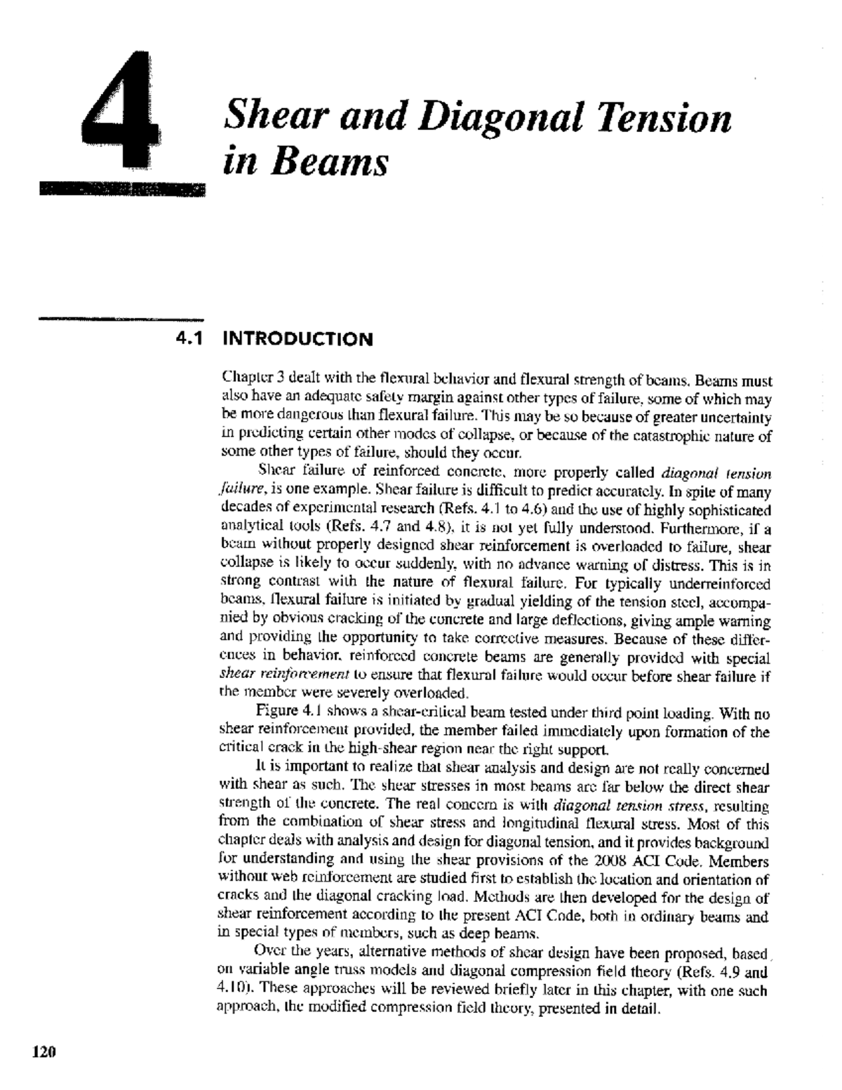 Shear and Diagonal Tension in Beams: Chapter 4 - Nilson's 14th Ed ...