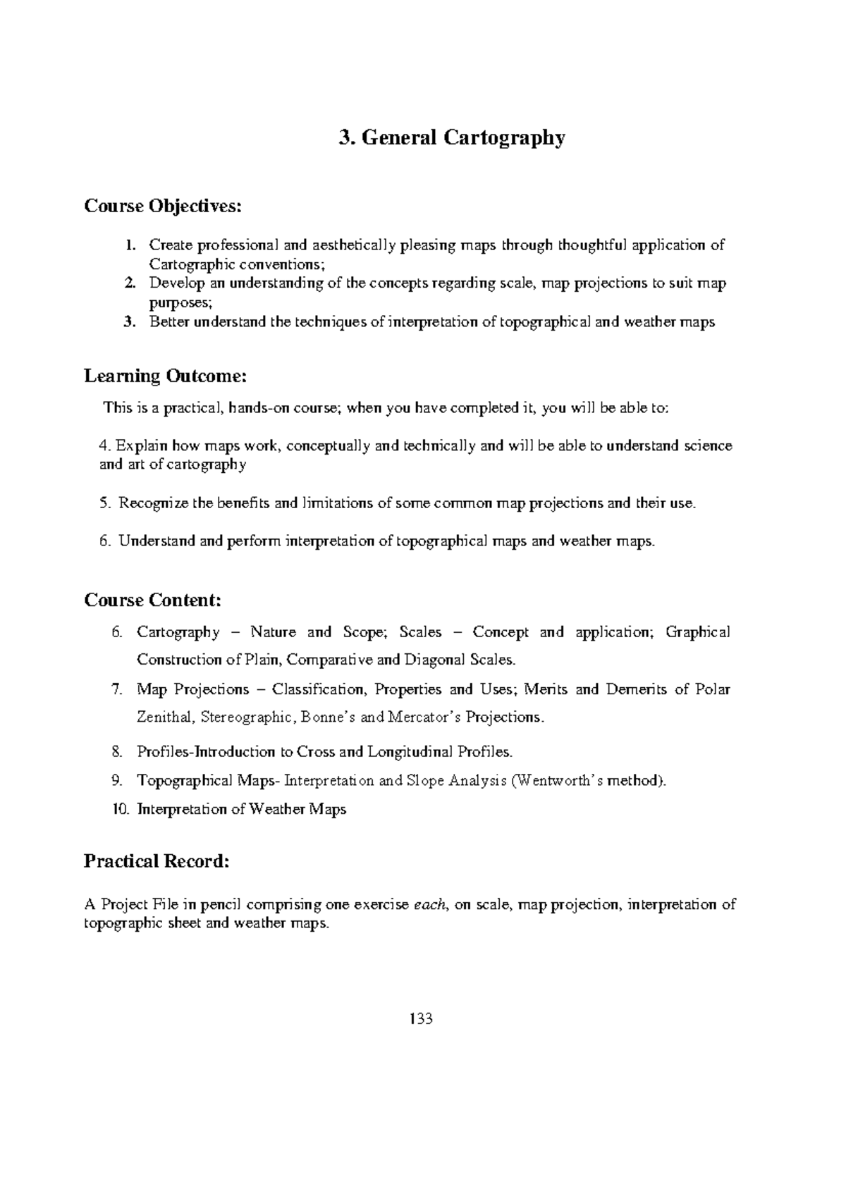 Geo Sem 3 - General Cartography Course Overview and Practical Guide ...