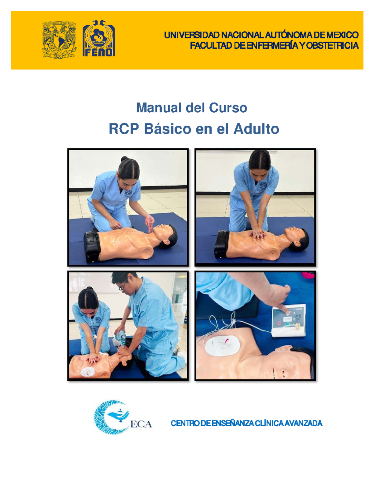 Manual del Curso RCP Básico en el Adulto - UNAM 2025 - Studocu