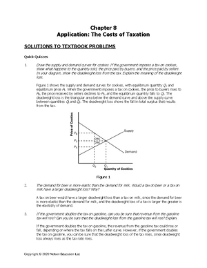 ECON247v11 Chp08 Solutions - Chapter 8 Application: The Costs of ...