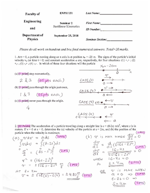 EN PH 131 Final W2019 solutions - [5 points] No partial credit. A collar starts at rest at ...