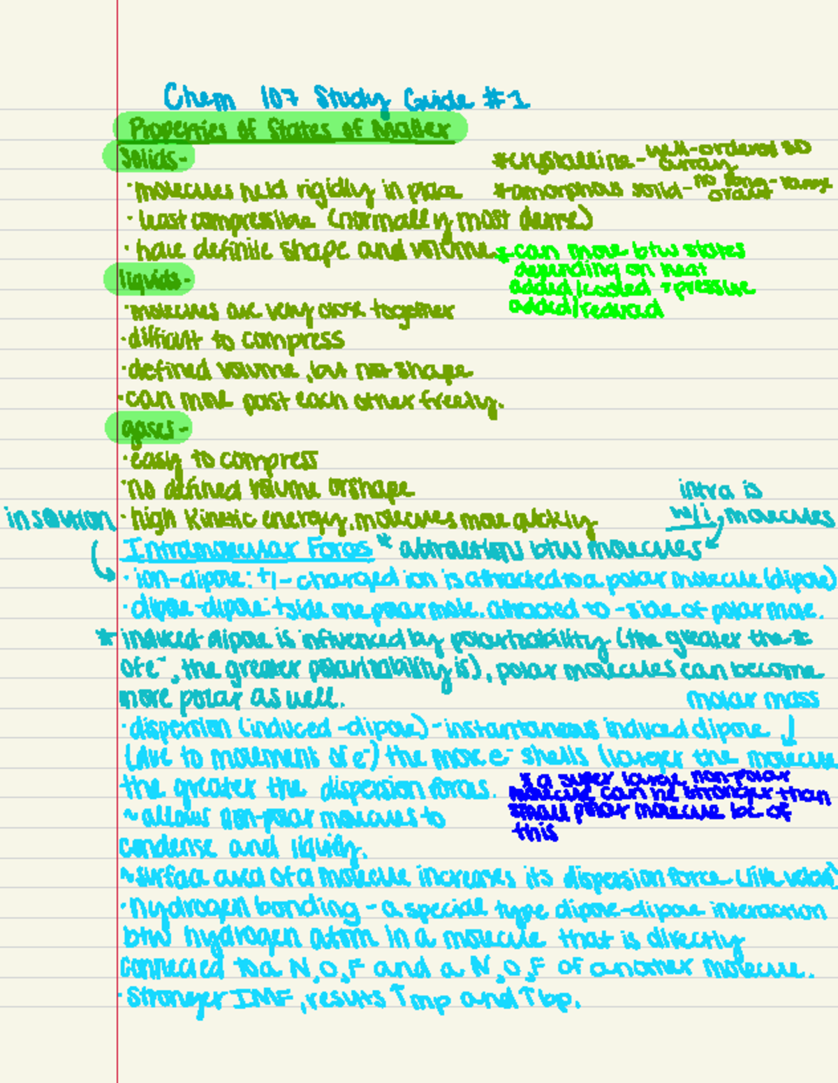 Chem 107: Comprehensive Study Guide for Exam Preparation - Studocu