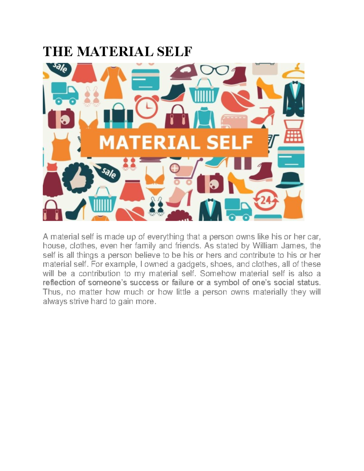 The Material Self: Understanding Identity and Consumer Culture - Studocu