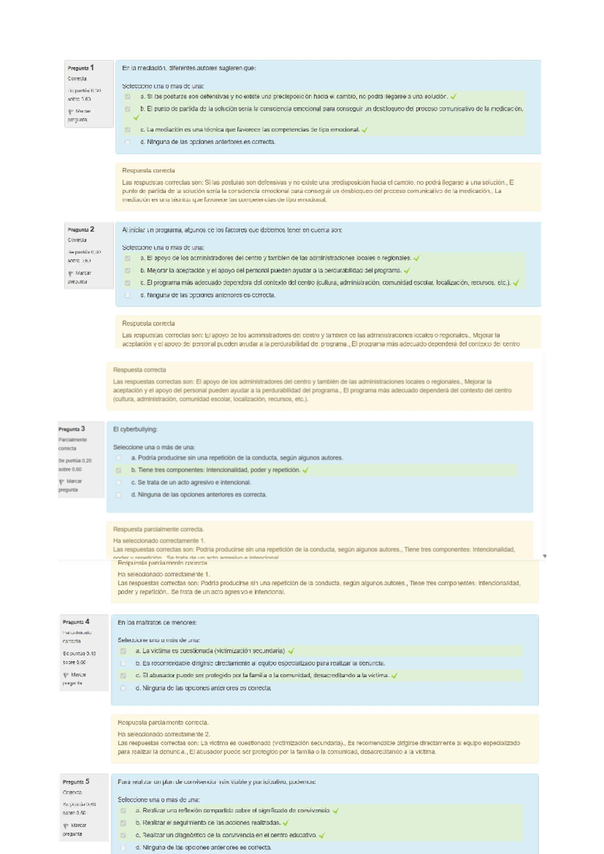 Examen DD100: Preguntas sobre Mediación y Resolución de Conflictos - Studocu