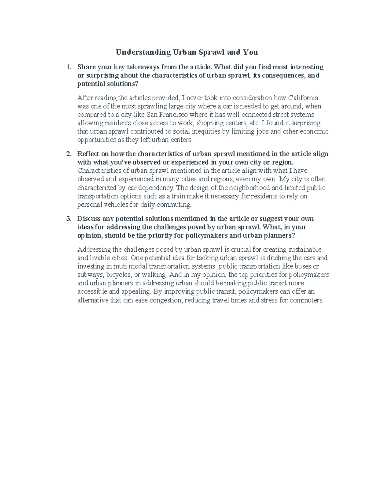 Urban Sprawl: Insights, Impacts, and Solutions for Sustainable Cities ...