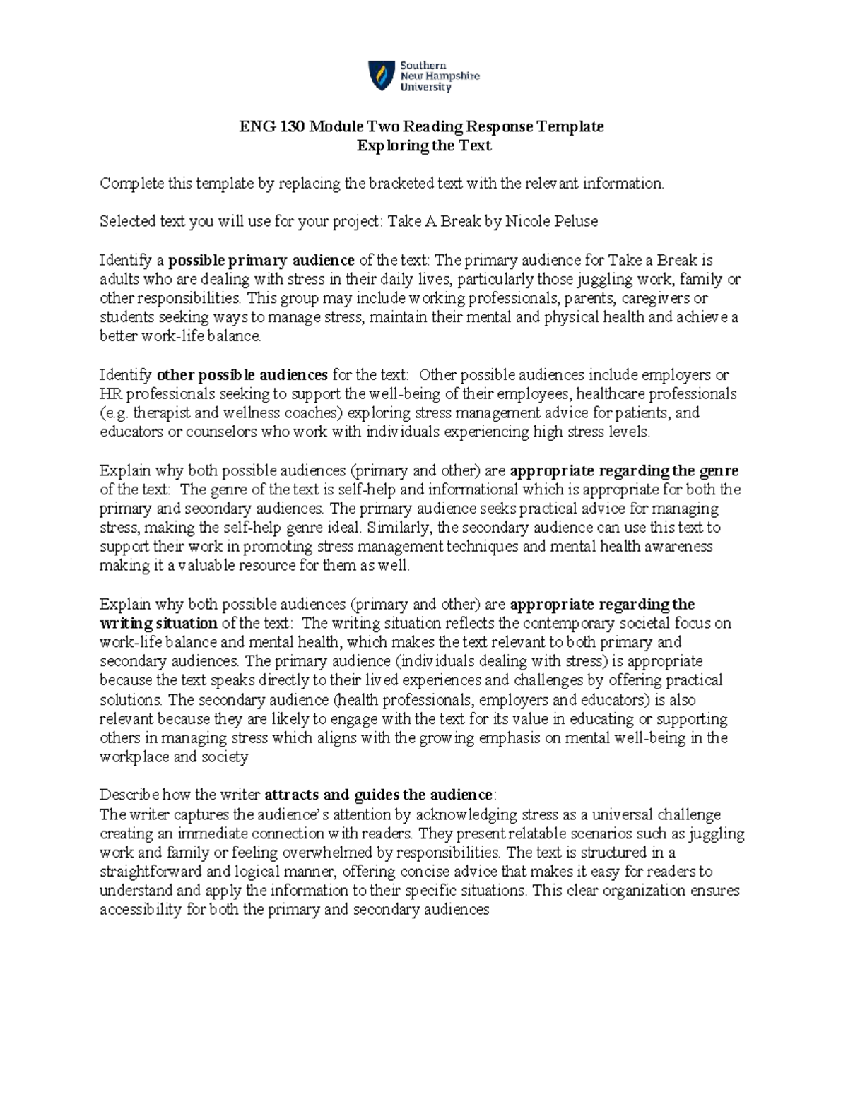ENG 130 Module Two Reading Response Jhanelle Linton - ENG 130 Module ...