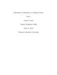 D220 - Information Technology In Nursing practice - Studocu