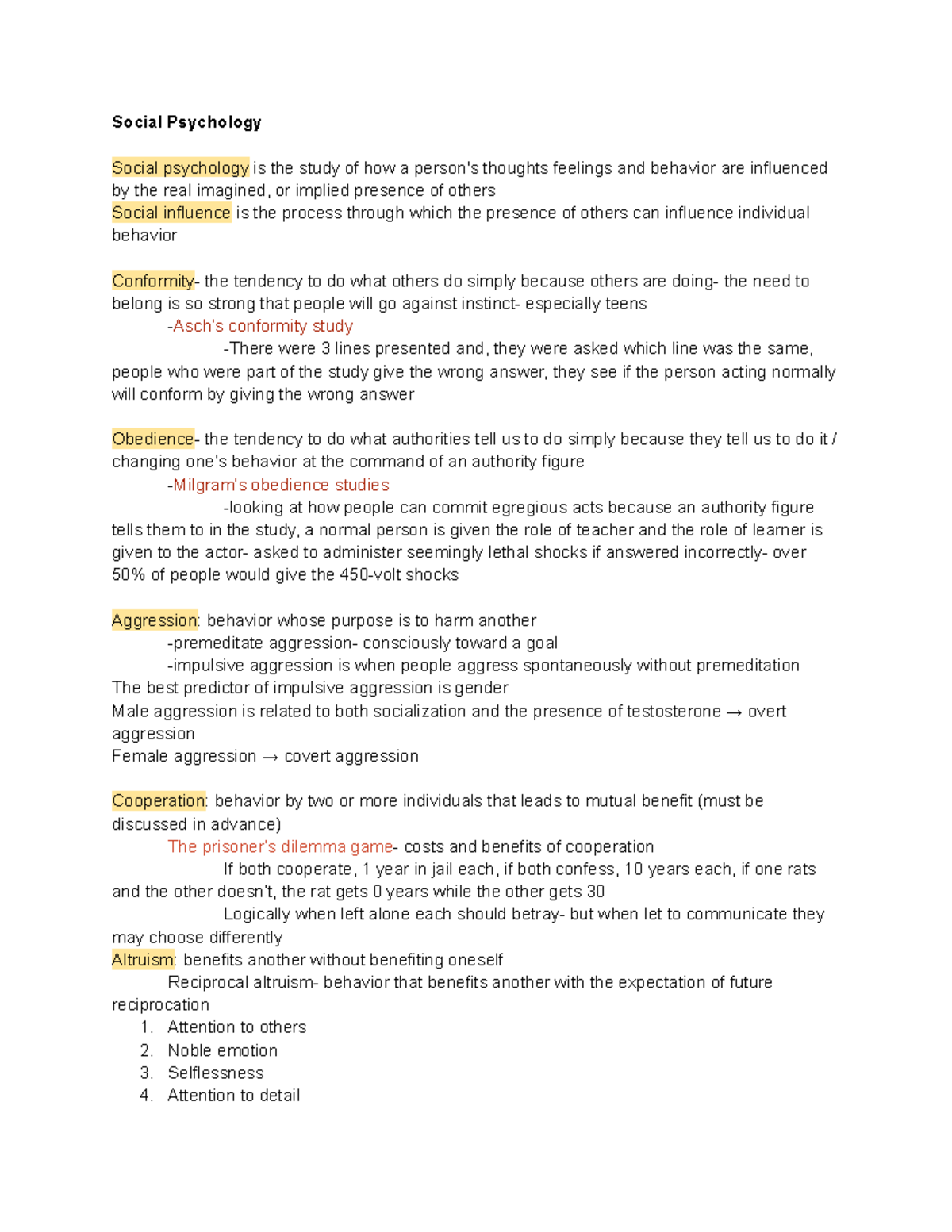 Psyc101 Chapter 12 lecture notes - Social Psychology Social psychology ...