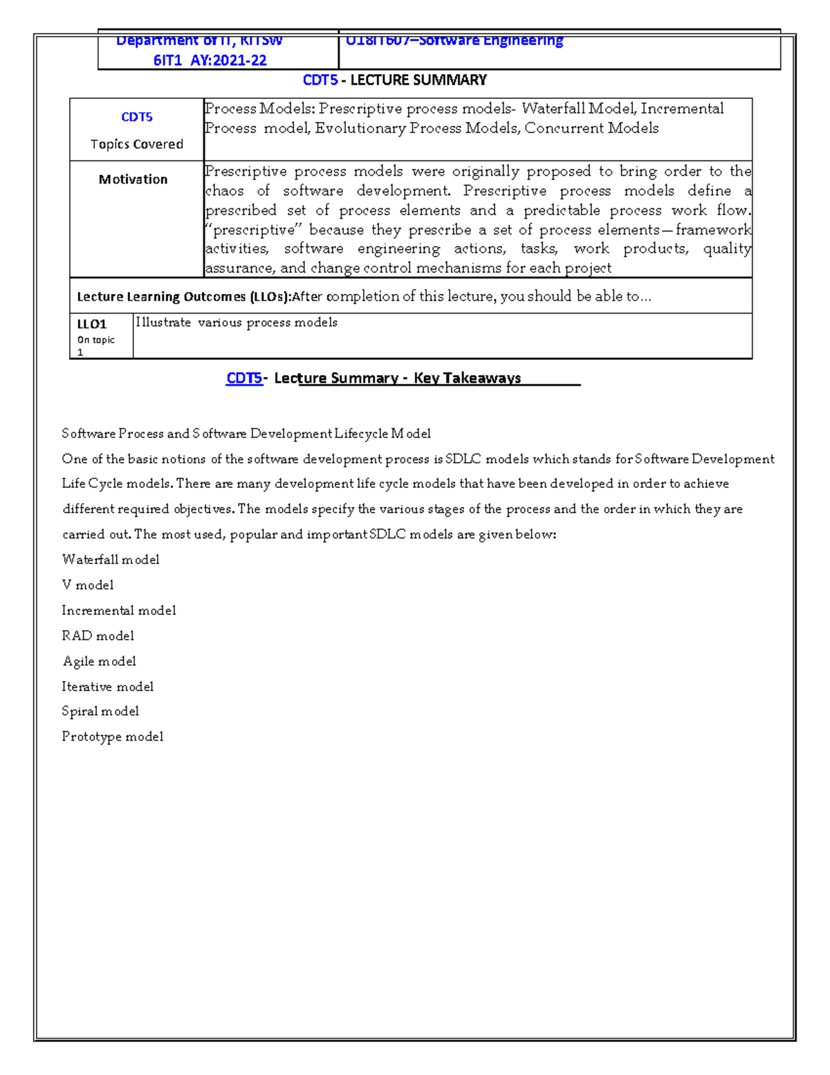 Prescriptive Process Models Prescriptive Process Models Define A