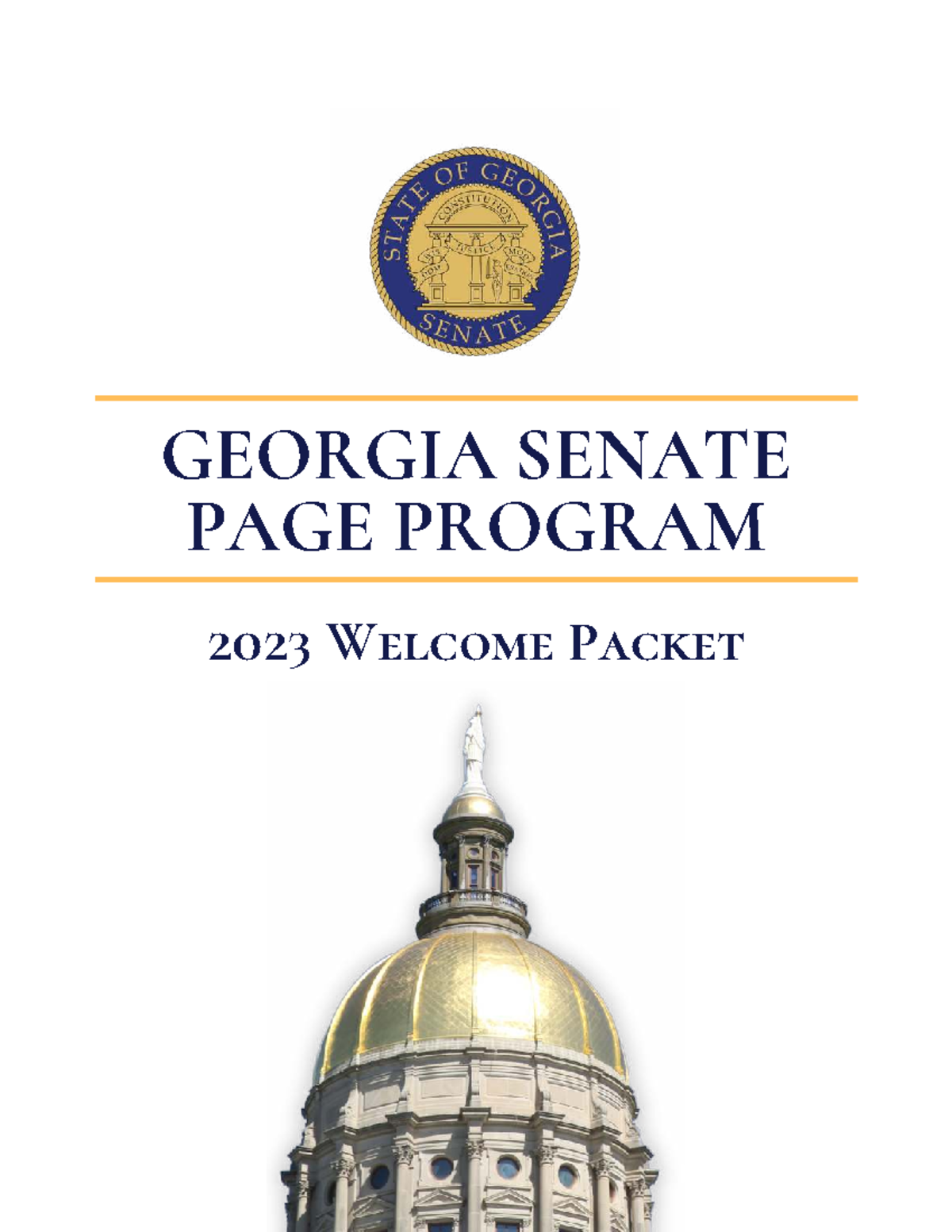 GEORGIA SENATE PAGE PROGRAM 2023: Welcome Packet Guide - Studocu