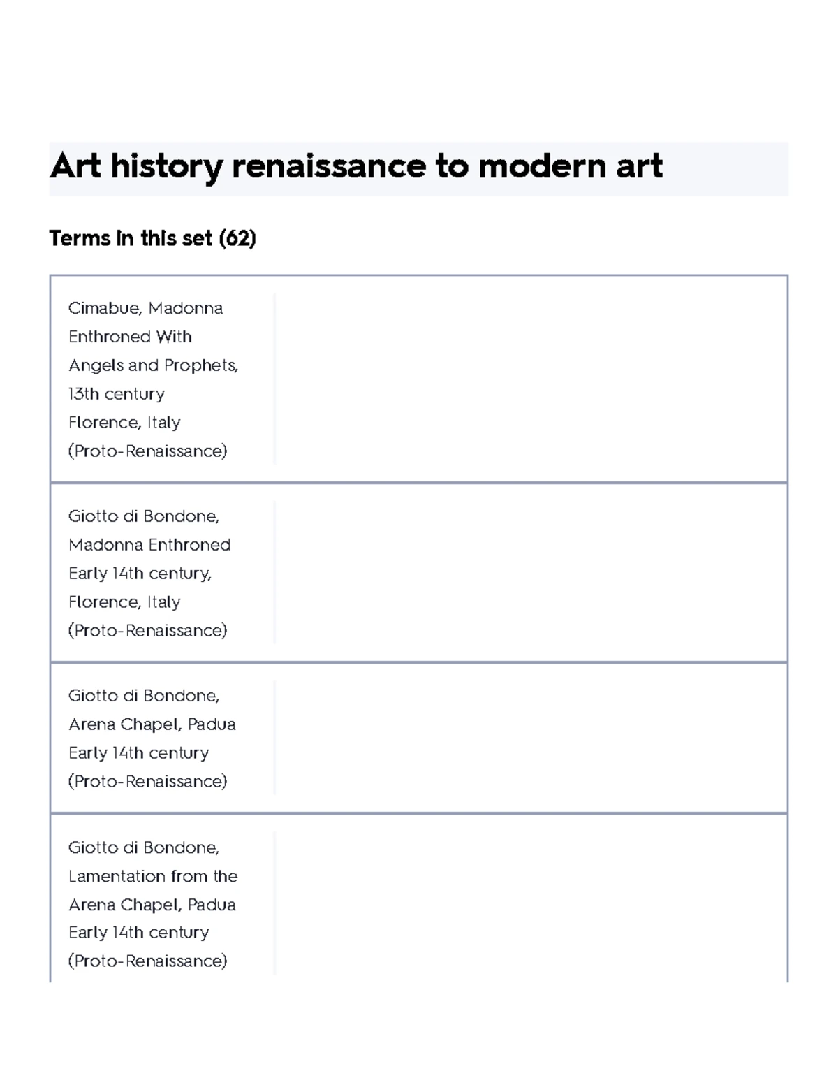 Art History- Renaissance to Modern- Exam 2 Flashcards Quizlet - Art ...