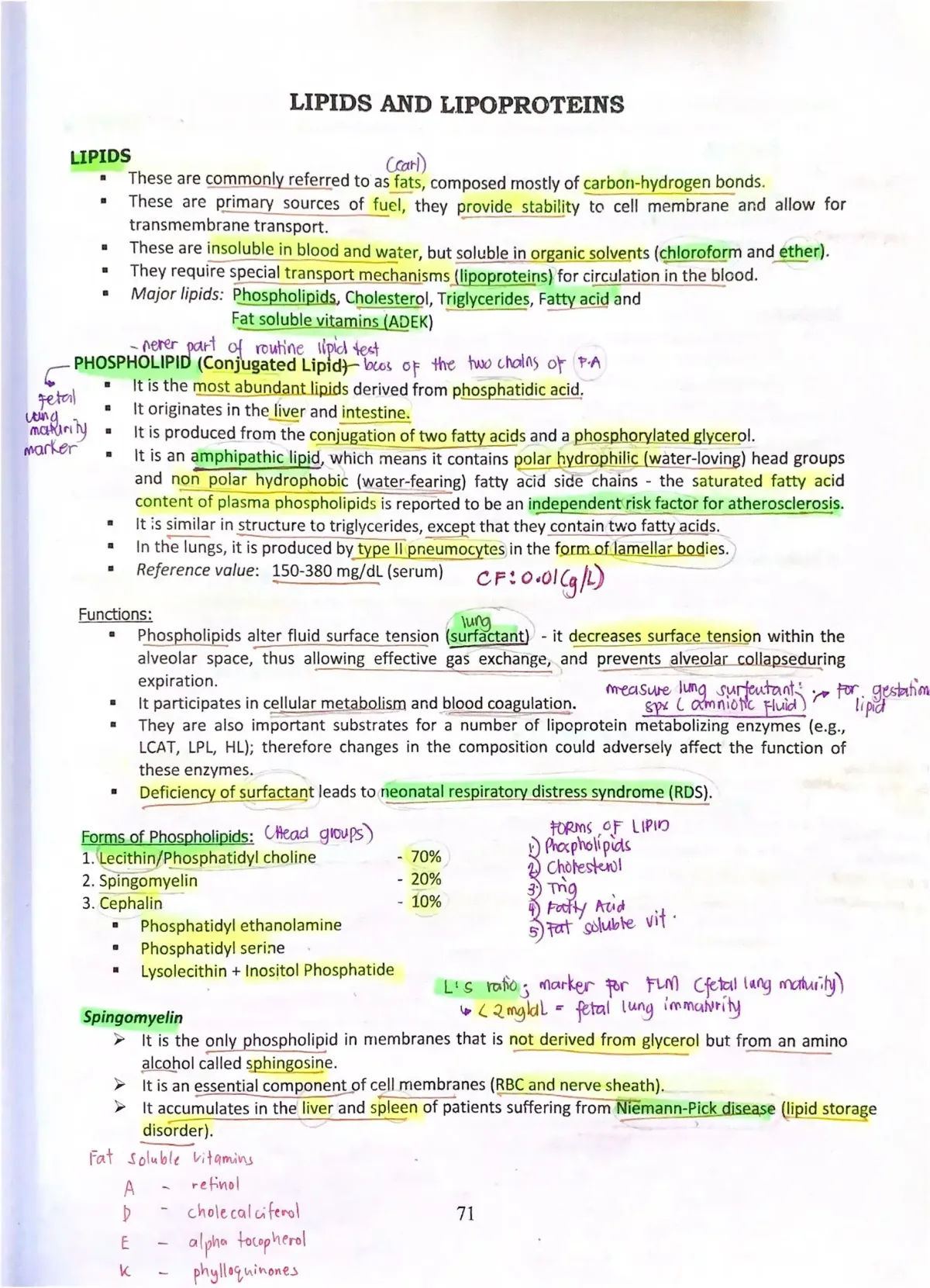 Clinical Chemistry: Lipids & Lipoproteins Review Notes - Studocu