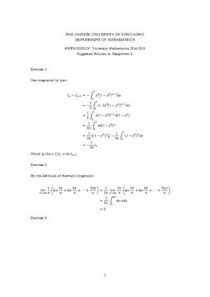 University Mathematics - MATH 1010 - Studocu