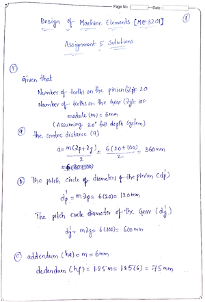 ME3201 Tutorial 2 - Assignment - Department of Mechanical Engineering Indian Institute of ...