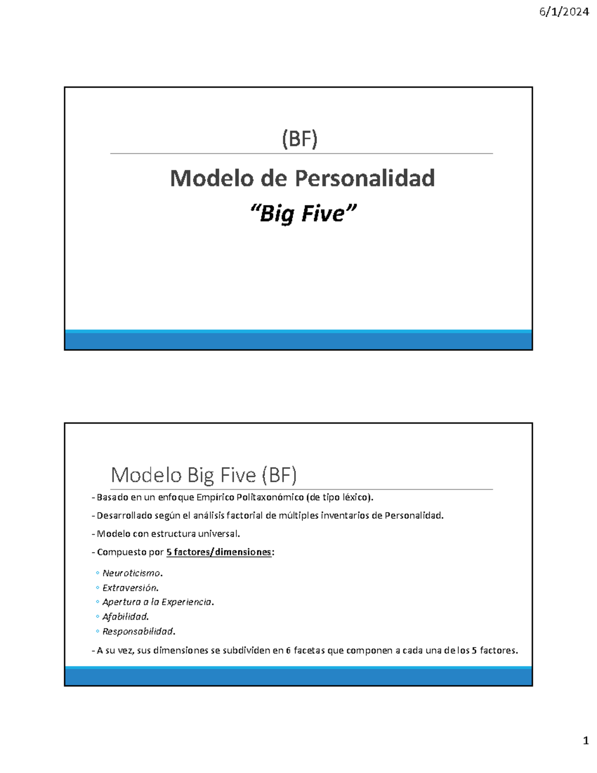 PPT Big Five (PP 2024) - Análisis Completo del Modelo de Personalidad ...