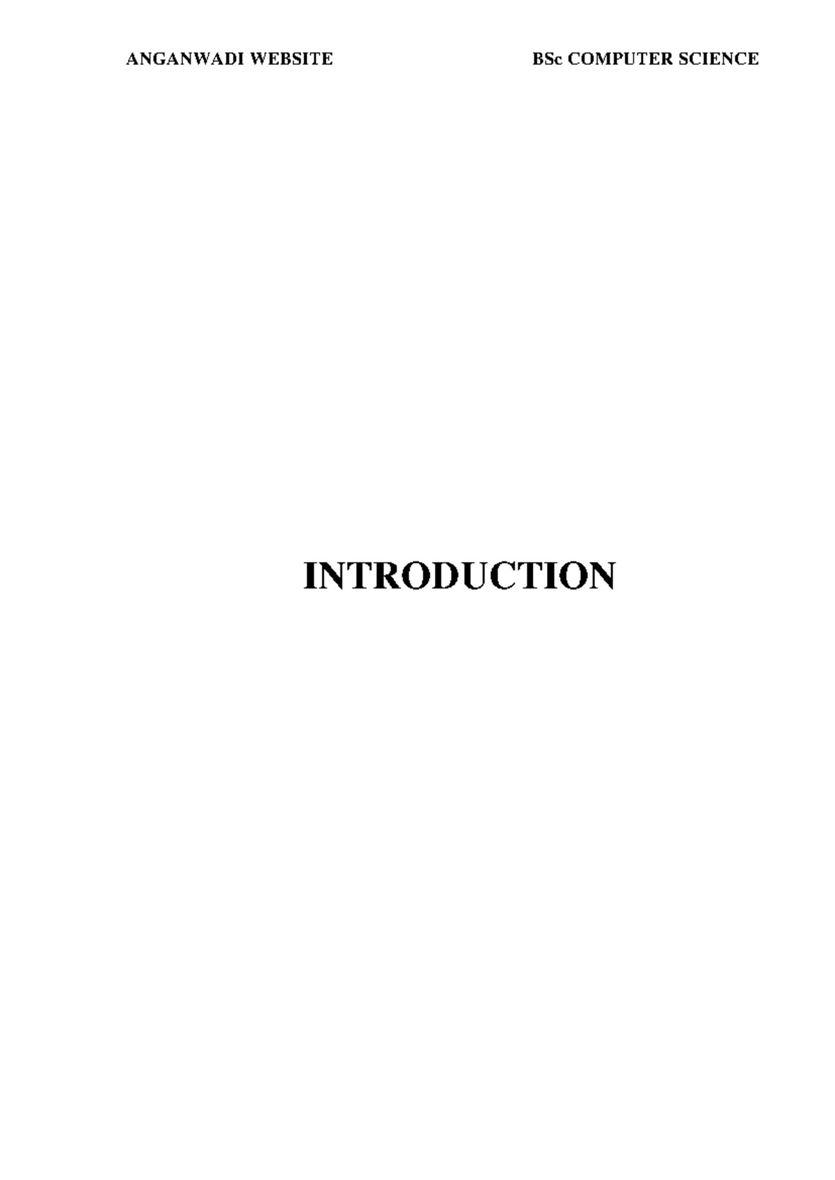 Final Report: ANGANWADI Management System Implementation - Studocu