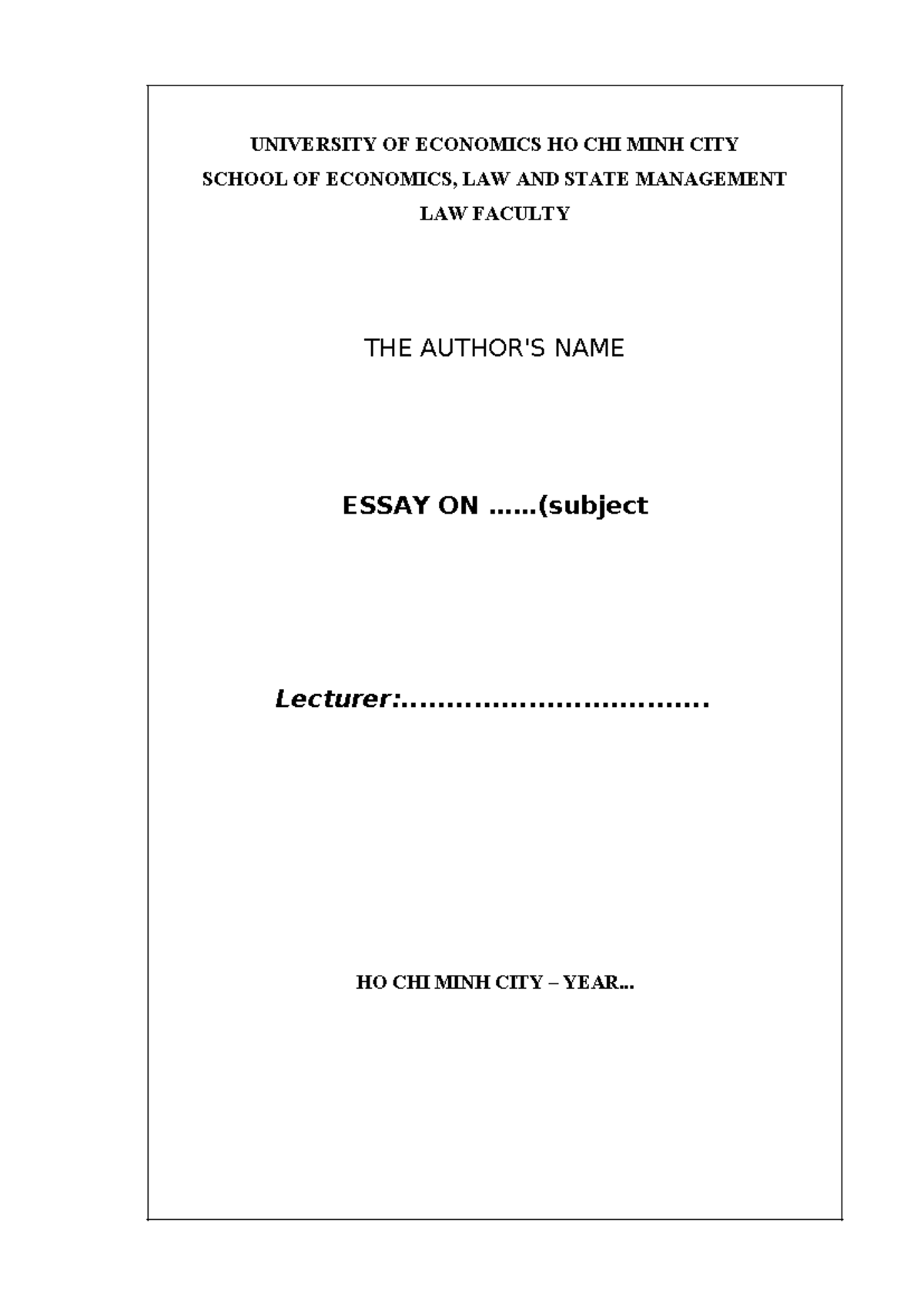 LAW 101: Essay Guidelines on Information & Communication Law - Studocu
